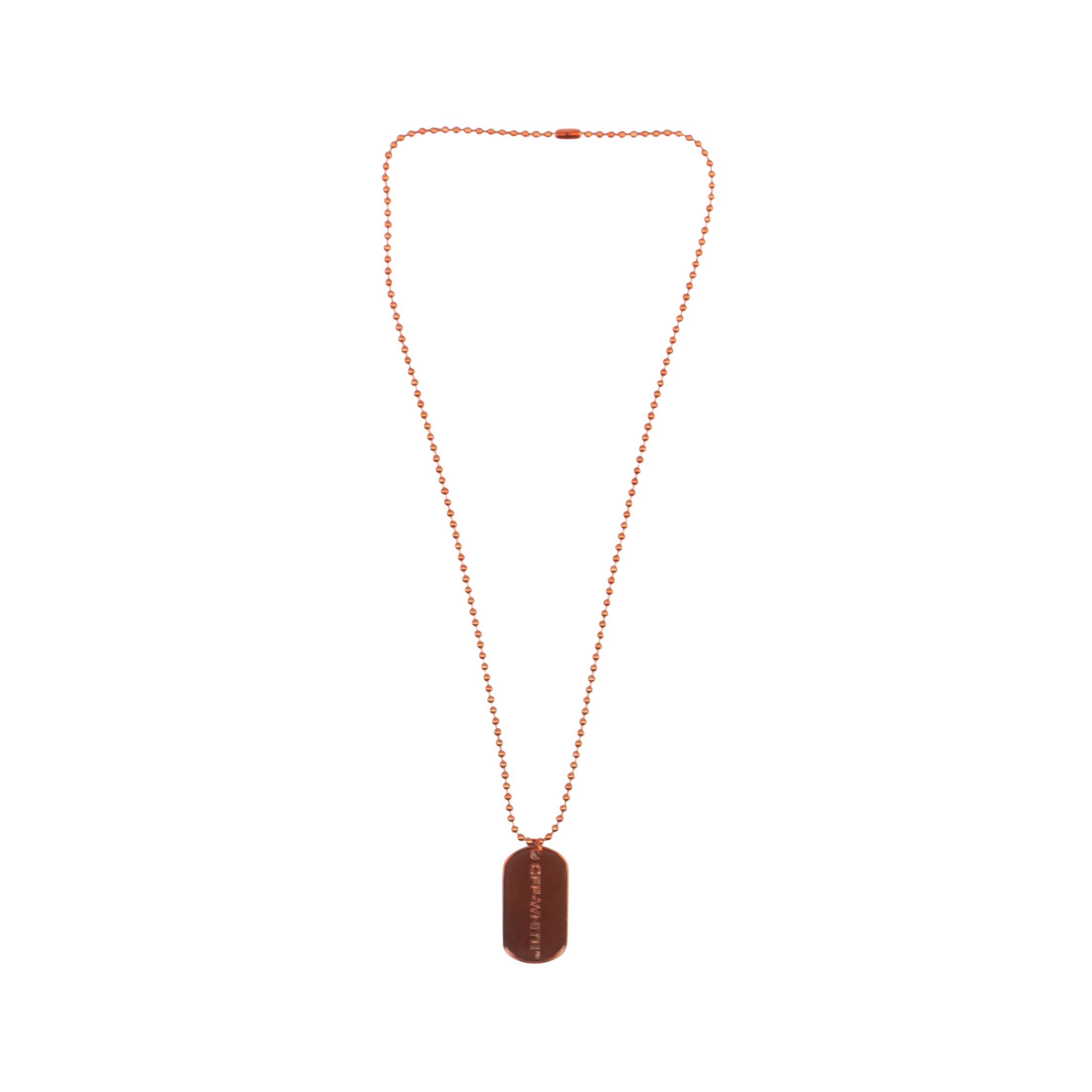 Orange Dog Tag Chain Necklace – 1nventory