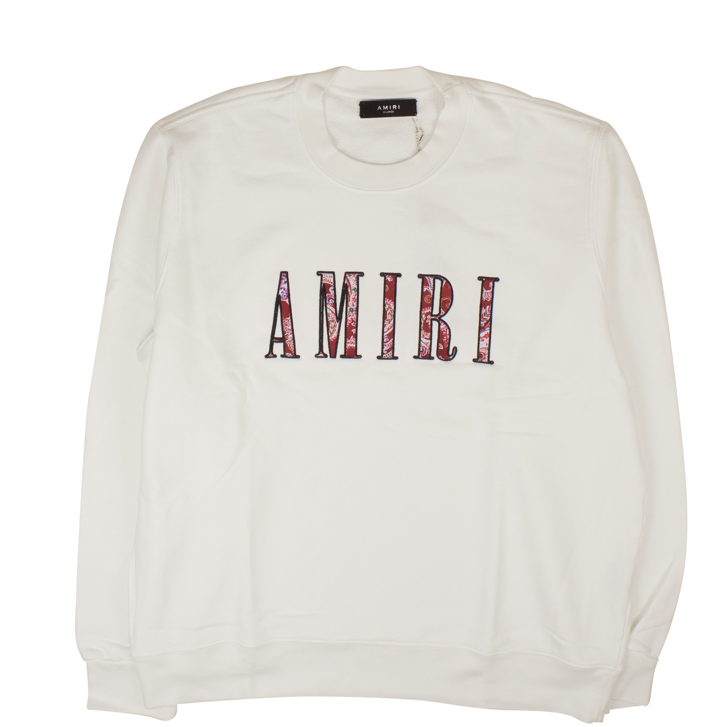 White Paisley Core Logo Crewneck – 1nventory