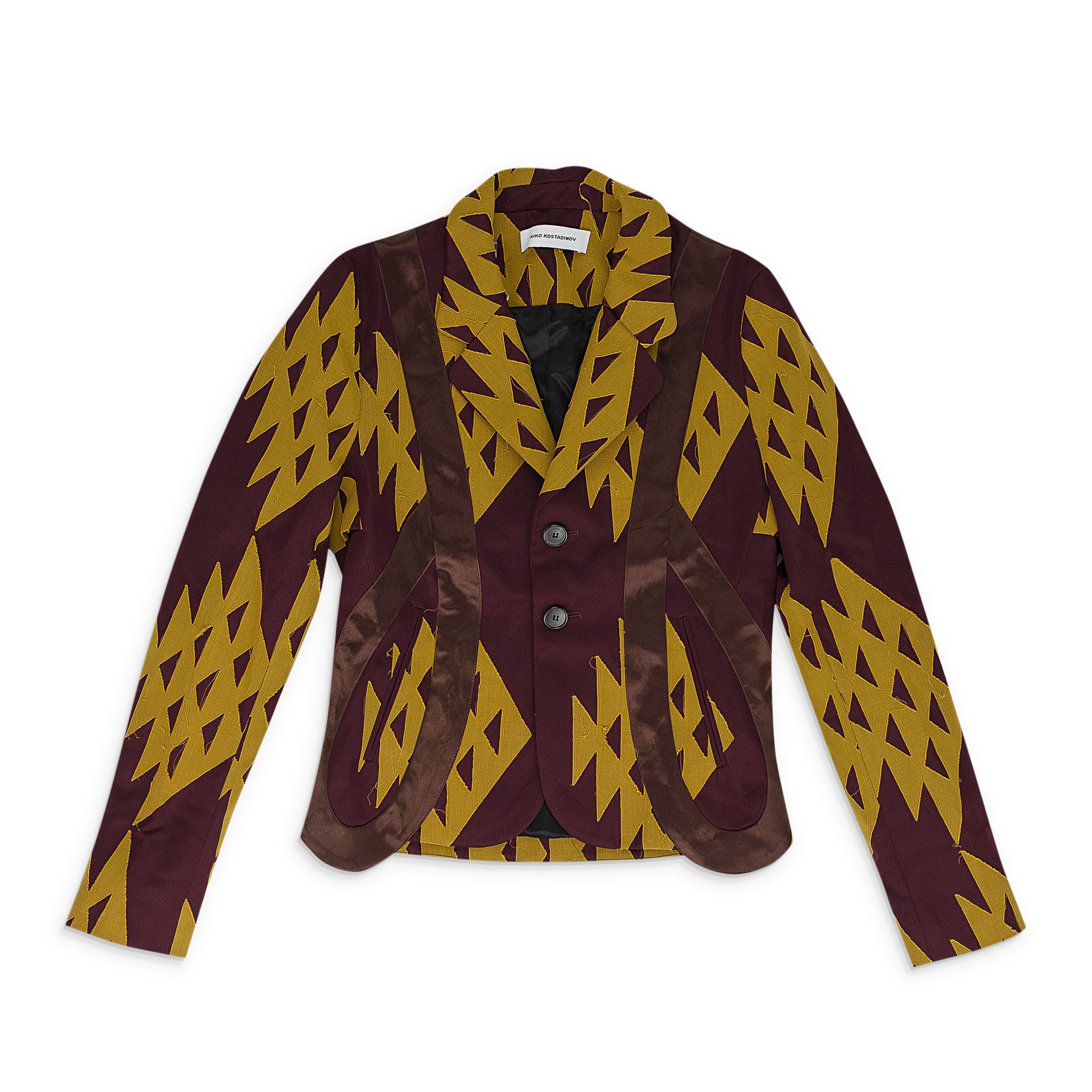 MAROON/YELLOW LASSO SHORT BLAZER – 1nventory