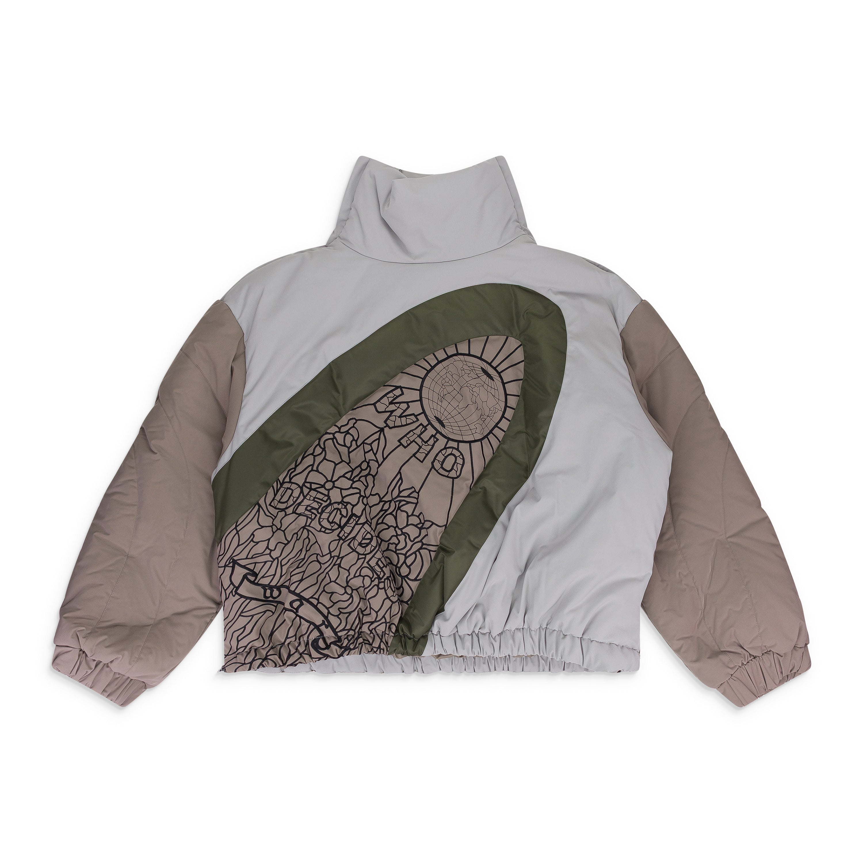 MULTI DIAGONAL GLASS PUFFER JACKET – 1nventory
